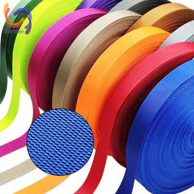 China Nylon Weave Crowded Lines Grain Webbing 20mm-50mm Width for Garment 25mm 30mm 40mm 50mm Widths Available for sale