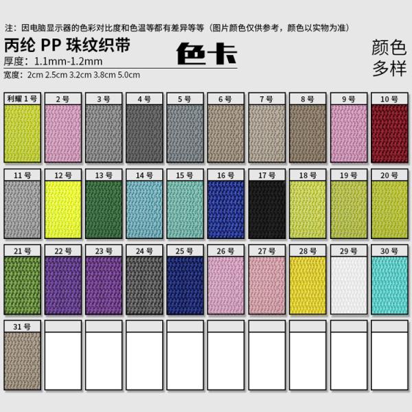 Quality Wholesale 25MM Woven Luggage Strap Customized High Tenacity Polyester/PP Webbing for sale