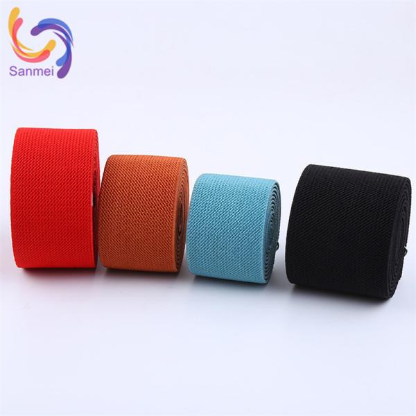 Quality High Quality Reusable Polyester/Nylon Twill Elastic Band Colorful Webbing for for sale
