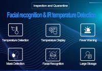 China 800*1280 Access Control Thermal Scanner , Face Recognition Temperature Detector for sale
