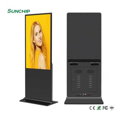 쇼핑몰 안드로이드 65 인치 4 부인 바닥 스탠드 LCD 디스플레이