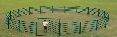 China Gado do cavalo dos rebanhos animais do trilho de Galvanized Metal Round da cerca da cerca do animal de exploração agrícola à venda