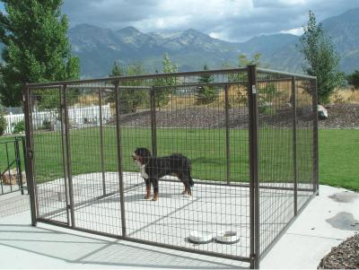 China 7.5 X 7.5ft Op zwaar werk berekende de Kettingsverbinding van de Hondkennel met Dakdekking Te koop