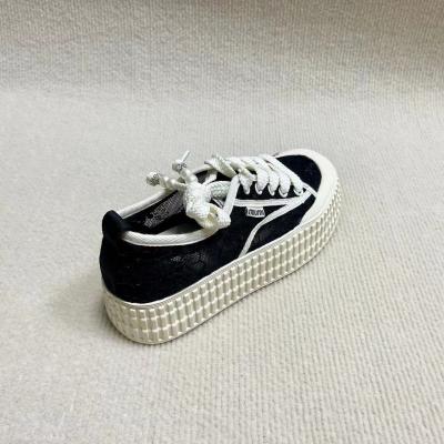 Cina Scarpe da donna di tela a pizzo con suola spessa e pescatore cavo traspirante in vendita