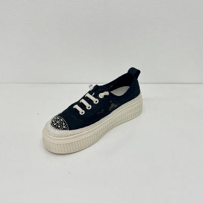 China Vrouwen troost ademend espadrilles met net boven en parel laag gesneden Te koop