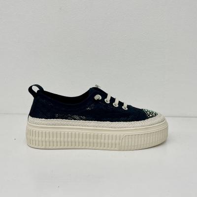 China Vrouwen troost ademend espadrilles met net boven en parel laag gesneden Te koop