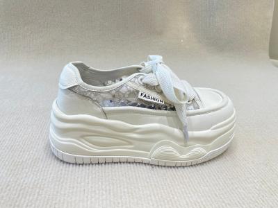 China Vrouwen kant ademend espadrilles wandelschoenen met hoge top Te koop