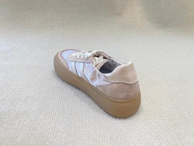 China Vrouwen casual satine espadrilles sneakers met genieiun leer zachte zool en zijde lint Te koop