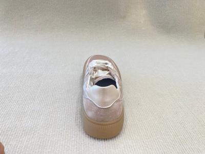 China Vrouwen casual satine espadrilles sneakers met genieiun leer zachte zool en zijde lint Te koop