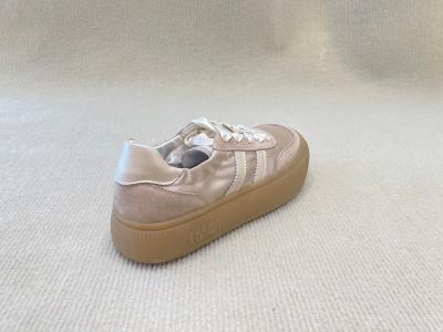 China Vrouwen casual satine espadrilles sneakers met genieiun leer zachte zool en zijde lint Te koop