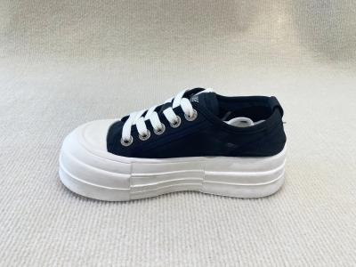 Cina Donne Espadrillo Nero e Bianco Testa Rotonda Espadrillo Bianco e Nero Fondo Spesso in vendita