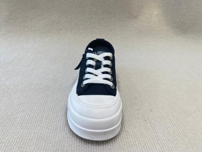 Cina Donne Espadrillo Nero e Bianco Testa Rotonda Espadrillo Bianco e Nero Fondo Spesso in vendita