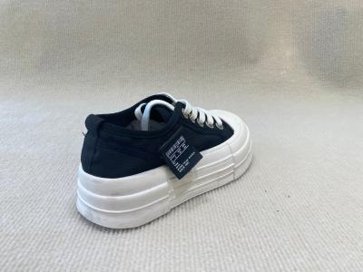 Cina Donne Espadrillo Nero e Bianco Testa Rotonda Espadrillo Bianco e Nero Fondo Spesso in vendita