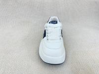China Breathable Microfiber White Platform Trainers With Flat Heel And Lightweight for sale