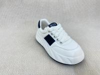 China Breathable Microfiber White Platform Trainers With Flat Heel And Lightweight for sale