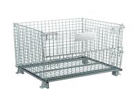 China Stackable Anti Corrosion Wire Mesh Container 800mm Width 1200kg Capacity 50x50mm Mesh for sale