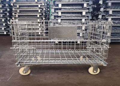China Stackable Anti Corrosion Wire Mesh Container 800mm Width for sale