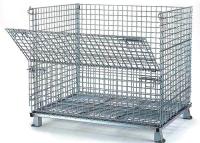 China Warehouse Stackable Logistics Rigid Wire Container 1200kg Capacity 1000×800×840mm Powder Coated for sale