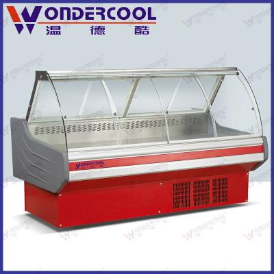 China _ 2M supermarket deli showcase refrigerator commercial meat display freezer zu verkaufen