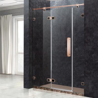 China SD-A1003 stainless rose gold frameless shower door for sale