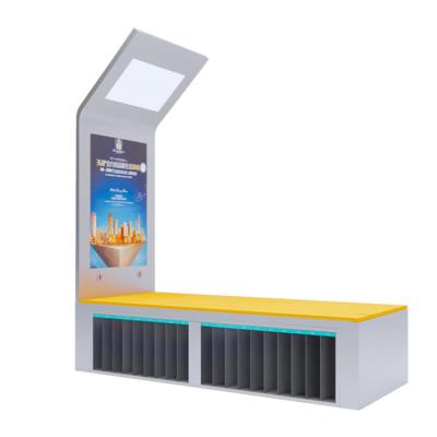 China Customizable Smart Solar Panel Bench 2000x600x2300mm with 100W Mono Panel and LED Light for sale