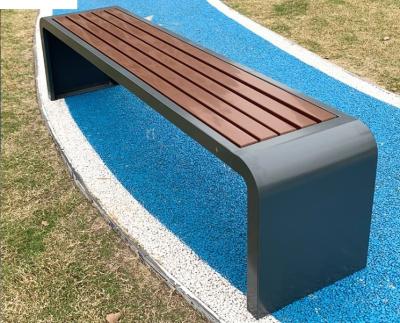 Chine Stainless Steel 304 Wood Outdoor Metal Bench  Commercial And Business Establishments à vendre