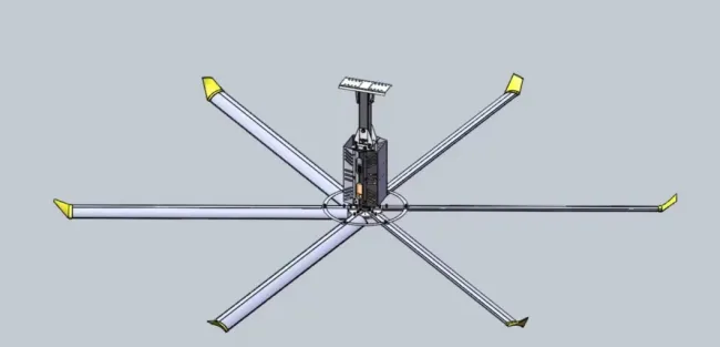 China Traditional Hvls Electric Ceiling Fan with 6 Aluminum Blades