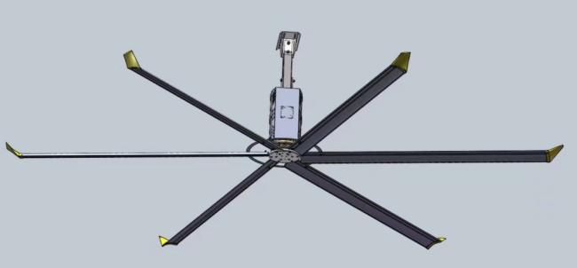 Daisen Hvls Industrial Ceiling Fan Cooling Ventilation Exhaust Fan with Pmsm Motor
