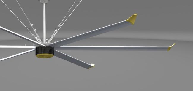 Industrial Hvls Ceiling Fans with Gearbox Motor or Pmsm Motor Configured Option