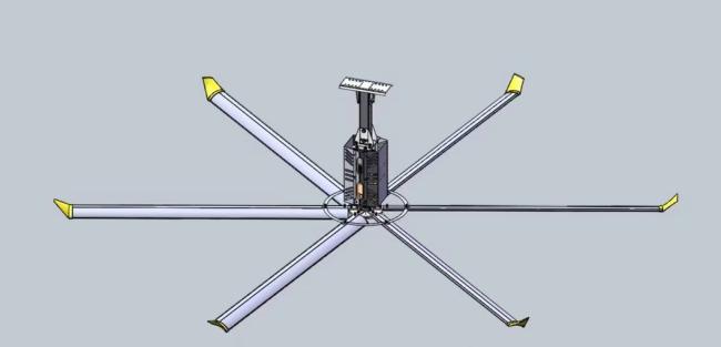China Traditional Hvls Electric Ceiling Fan with 6 Aluminum Blades