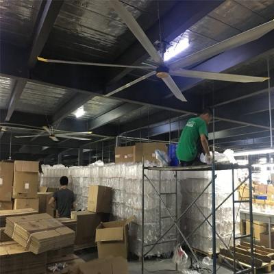 China 5.0m 16FT HVLS Ventilador industrial de teto para arrefecimento de ar 0,75KW Motor PMSM Incluído à venda