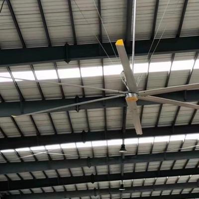 China 7.3m 24ft PMSM motor industriële plafondventilator voor opslagruimte ventilatie en luchtkoeling Te koop
