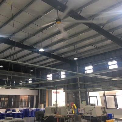 China 6.1m industriële plafondventilator met 6 aluminium lemmen verbetert de luchtstroom in kledingwinkels Te koop