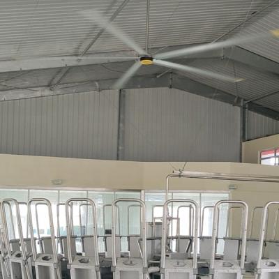 China 6.1m industriële plafondventilator met 6 aluminium lemmen verbetert de luchtstroom in kledingwinkels Te koop
