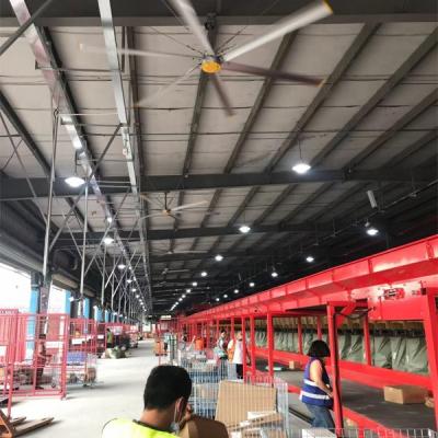 China Sliver Grey 4.2M 14FT Industrial Fan Air Blower voor koeling met een hoog volume en een lage snelheid Te koop