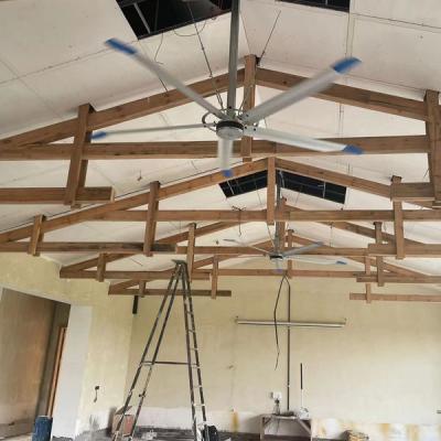 China Vielseitiger 2,4 m 8FT Bürstenloser HVLS Deckenventilator für Lebensmittelgeschäfte und Produktionsanlagen zu verkaufen