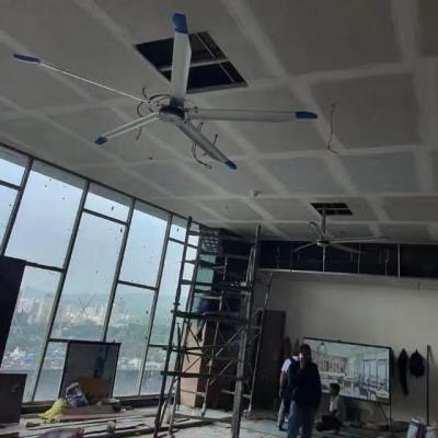China Vielseitiger 2,4 m 8FT Bürstenloser HVLS Deckenventilator für Lebensmittelgeschäfte und Produktionsanlagen zu verkaufen