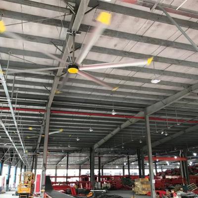 China Aluminium-magnesiumlegering 6.1m 20ft HVLS industriële plafondventilatoren voor melkveehouderijventilatie Te koop