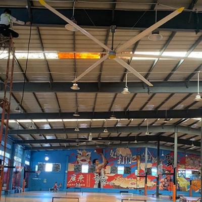 China 5Pcs Blade Industrial HVLS Deckenventilator für Fabriken AC angetrieben Bürstenloser Gleichstrommotor zu verkaufen