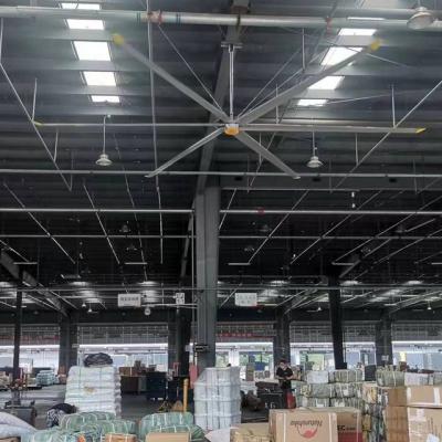 China 5Pcs Blade Industrial HVLS Deckenventilator für Fabriken AC angetrieben Bürstenloser Gleichstrommotor zu verkaufen