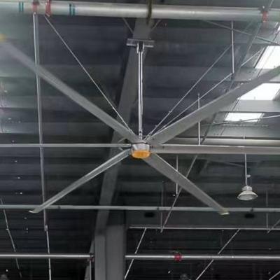 China 5Pcs Blade Industrial HVLS Deckenventilator für Fabriken AC angetrieben Bürstenloser Gleichstrommotor zu verkaufen