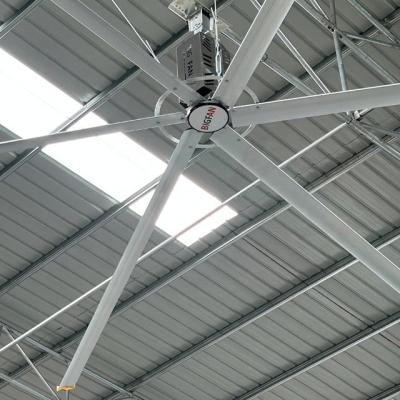 Cina Ventilatore di soffitto HVLS con motore a cambio 24FT per raffreddamento in ristoranti e spazi industriali in vendita