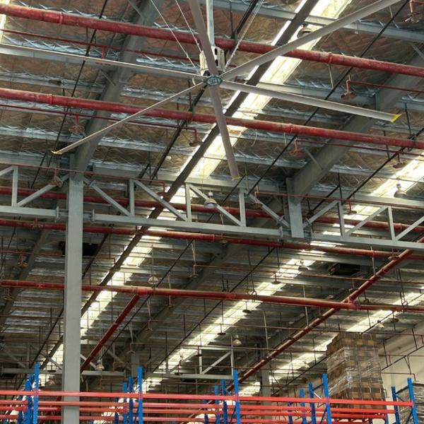 24FT 1.5KW Power Giant Gearbox Industrial HVLS Ceiling Fan for Warehouse Air Cooling