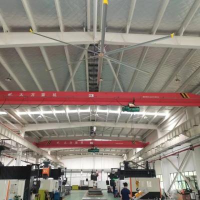 China BLCD Motor Drive Type 5.0m 16FT Gearbox Industriële HVLS Plafondventilator voor magazijn Te koop