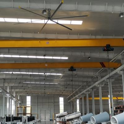 China BLCD Motor Drive Type 5.0m 16FT Gearbox Industriële HVLS Plafondventilator voor magazijn Te koop