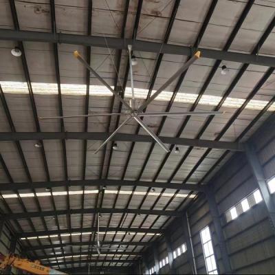 Cina 20FT Industrial HVLS Ceiling Fan Sliver Grigio Supporto personalizzato ODM per allevamenti di animali da allevamento Soluzione gratuita di manutenzione in vendita
