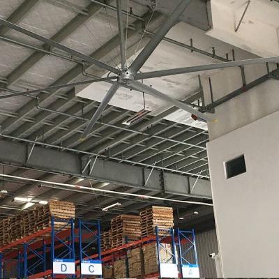 Cina Al-Mg Blade Material Ceiling Fan per il raffreddamento di magazzini industriali Pmsm Motor in vendita