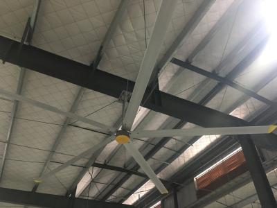 China Ventiladores de techo HVL industriales con motor de caja de engranajes o motor PMSM Opción configurada Dirección de flujo personalizable y mixta en venta