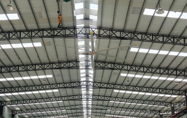 AC Electric Current Type Aluminum Fan for 24FT Large Hvls Industrial Ceiling Fan From Warehouse Cooling