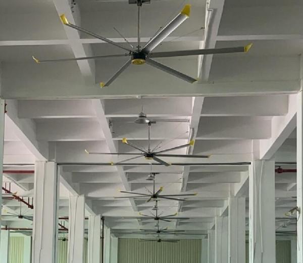 AC Electric Current Type Aluminum Fan for 24FT Large Hvls Industrial Ceiling Fan From Warehouse Cooling